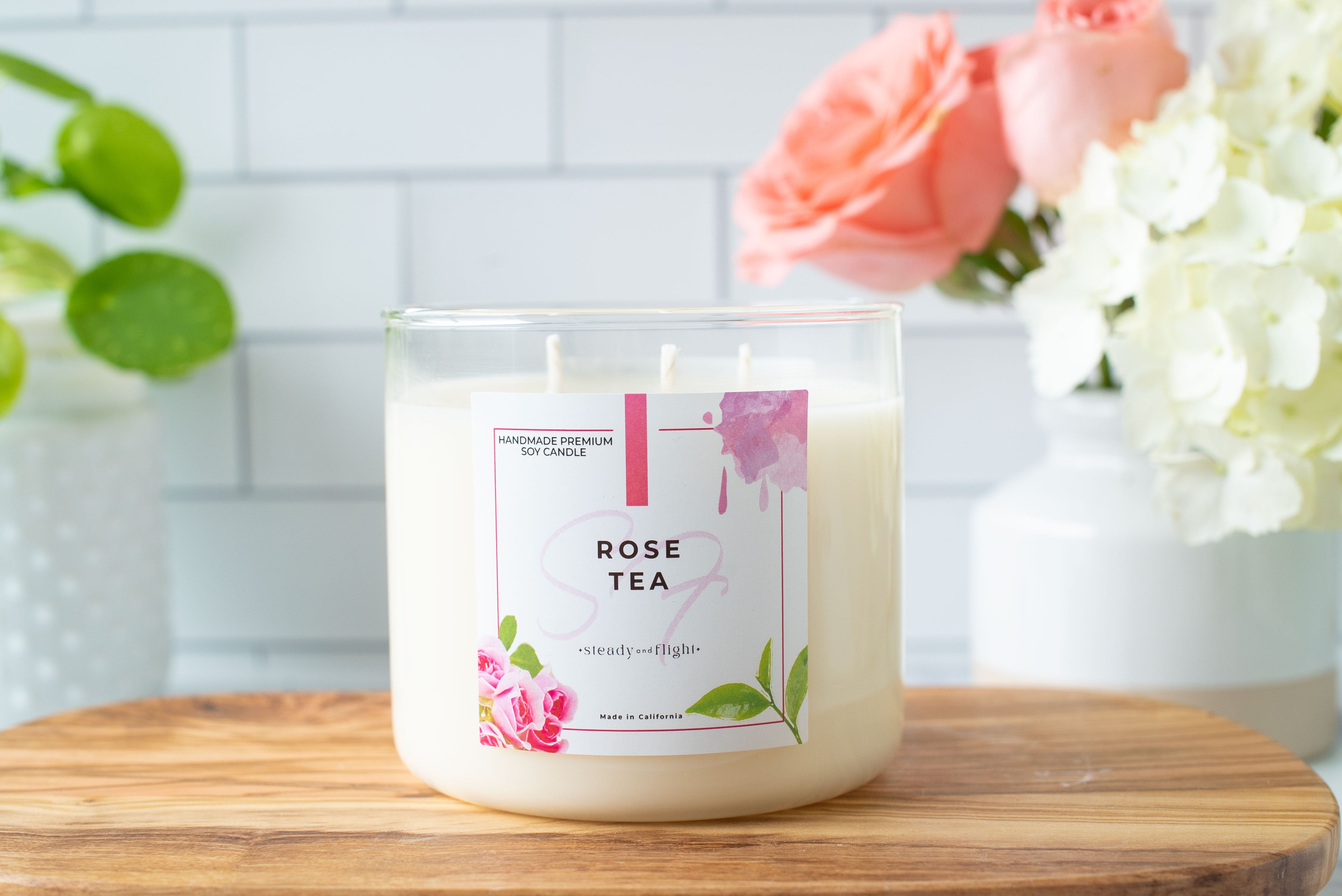 Rose Tea Candle – steady + flight